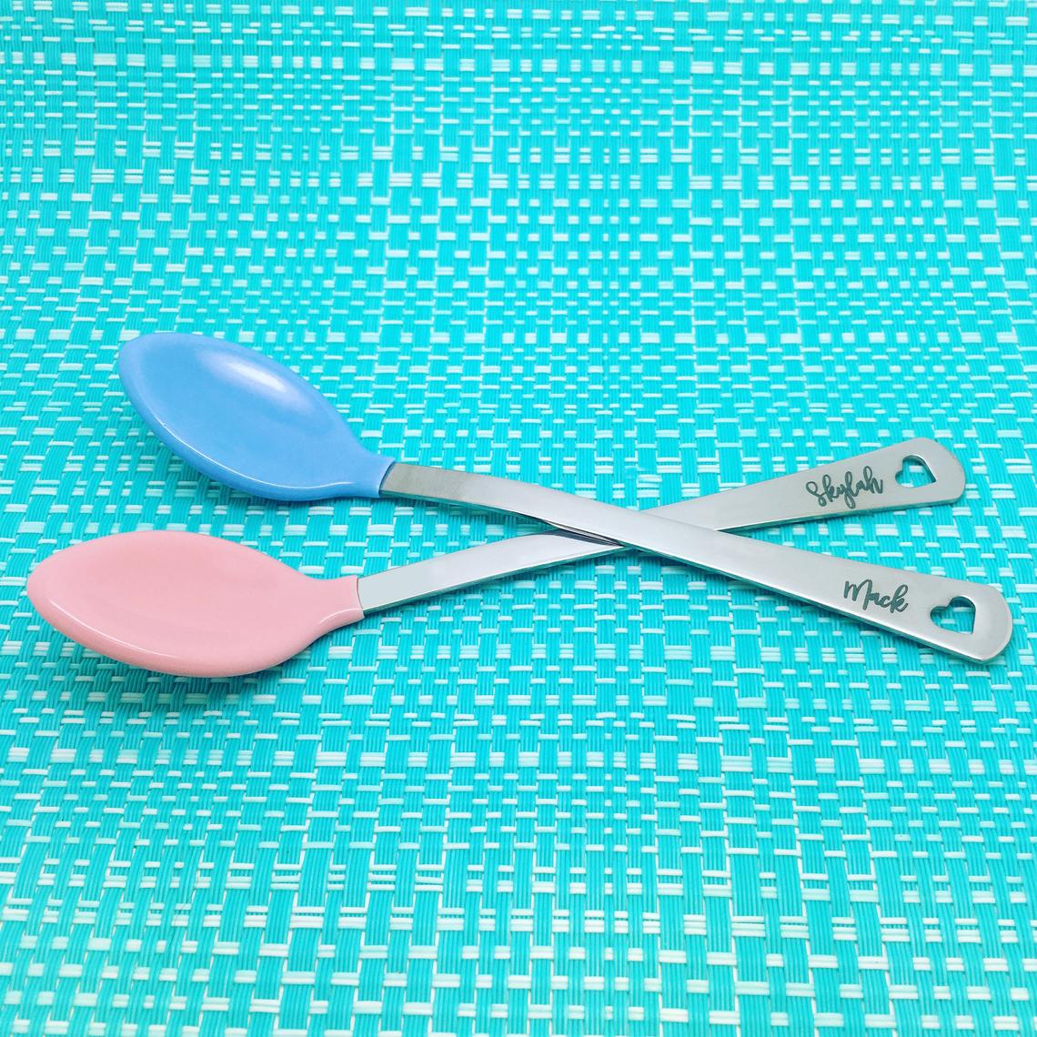 Engraved Personalised Baby Spoon (Personalised Newborn Gift, Personali ...